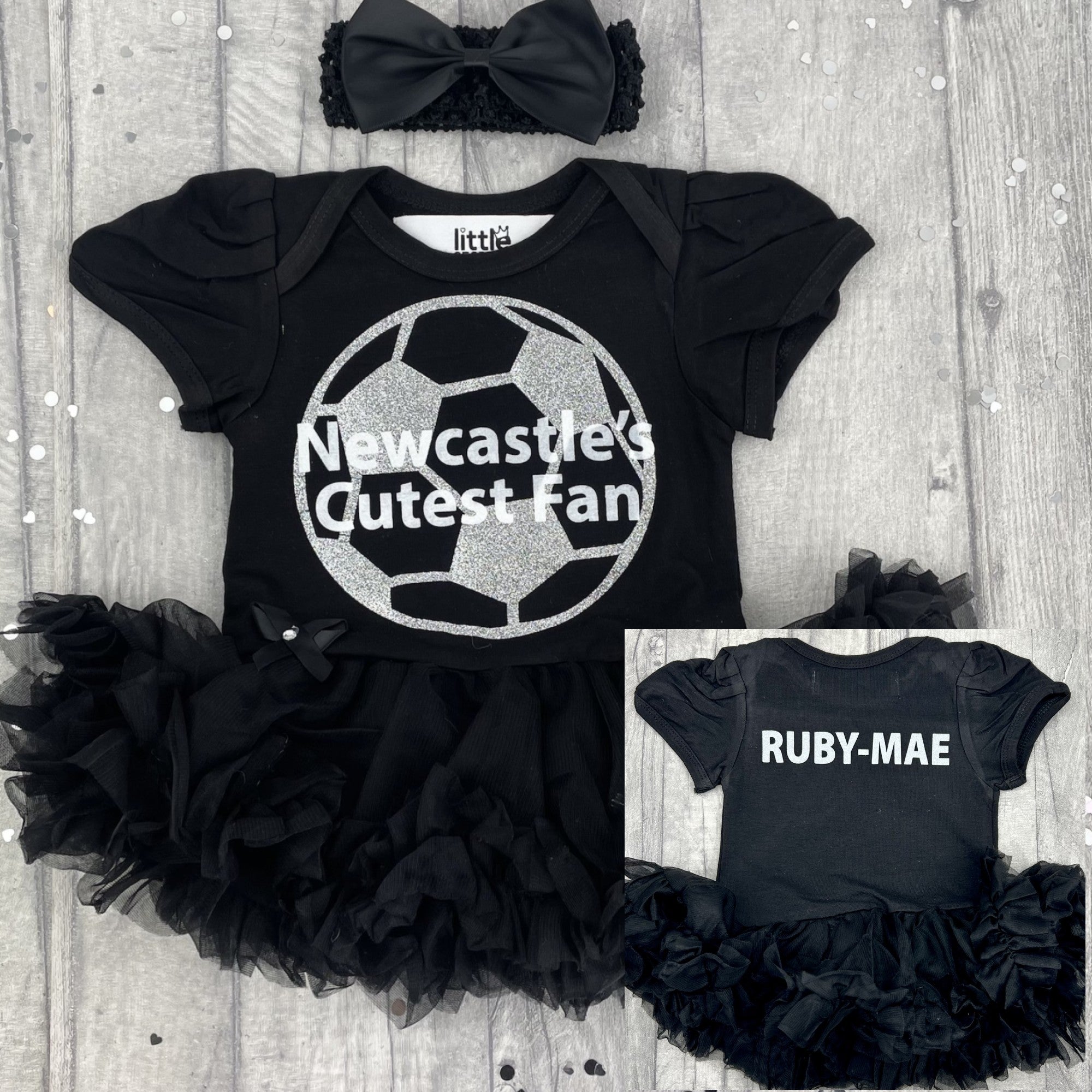Personalised Newcastle’s Cutest Fan Tutu Romper – Little Secrets Clothing