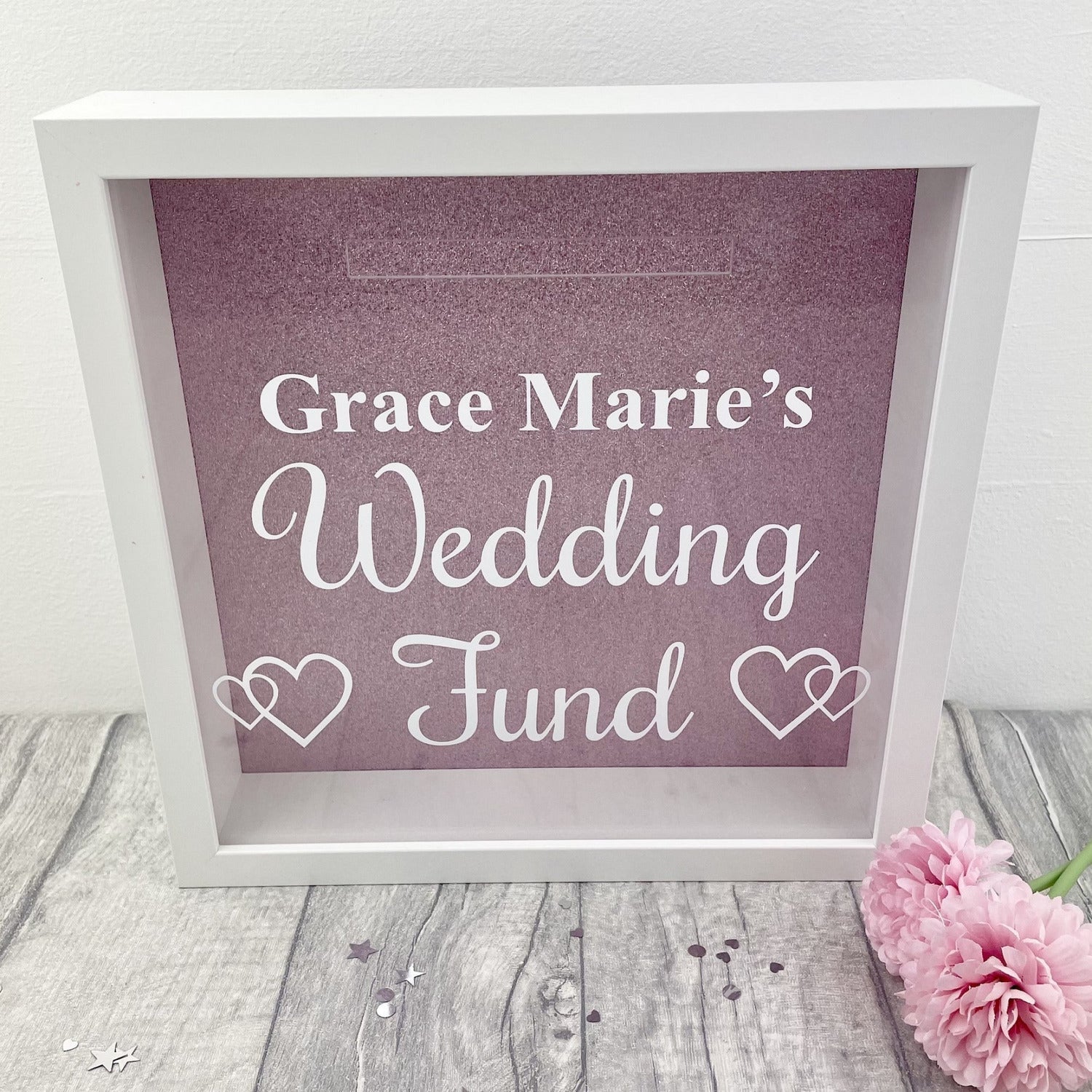 Purple Wedding Money Boxes Wedding Dress Fund Saving Money Box