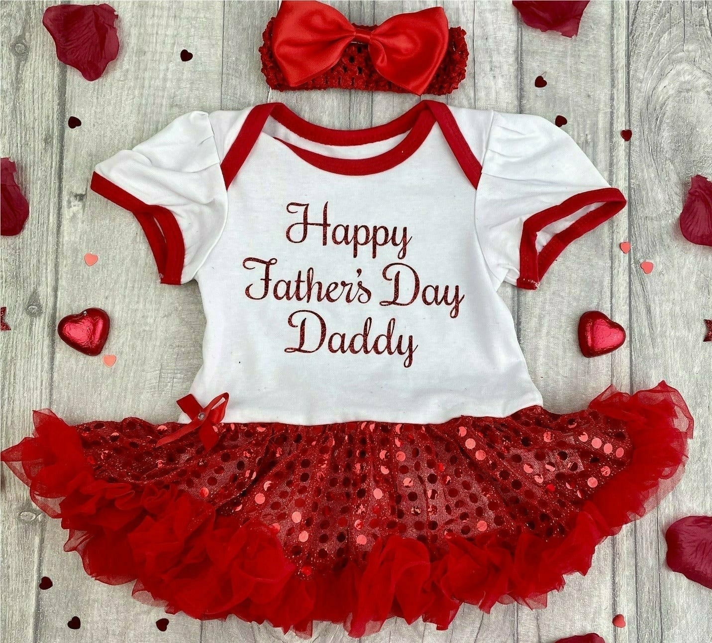 Baby Girl Happy Father's Day Daddy Tutu Romper – Little Secrets Clothing